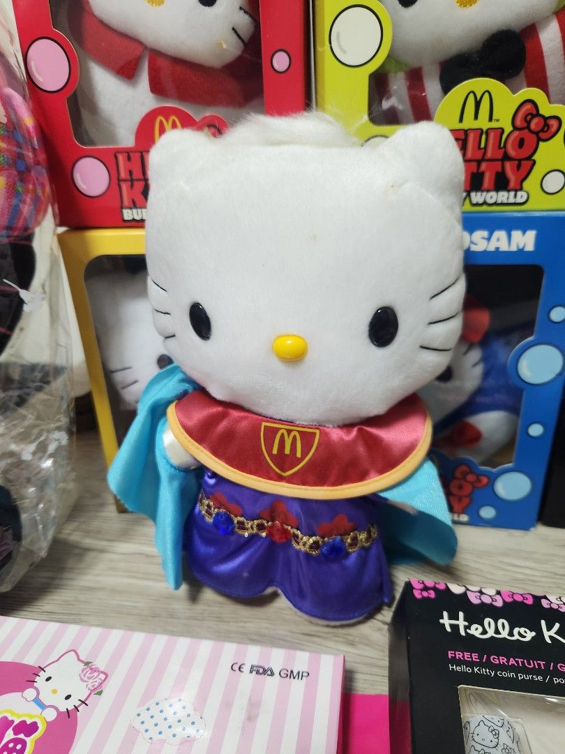 Hello Kitty mcdonald's soft toy , mask, health book cover, ez-link, red ...