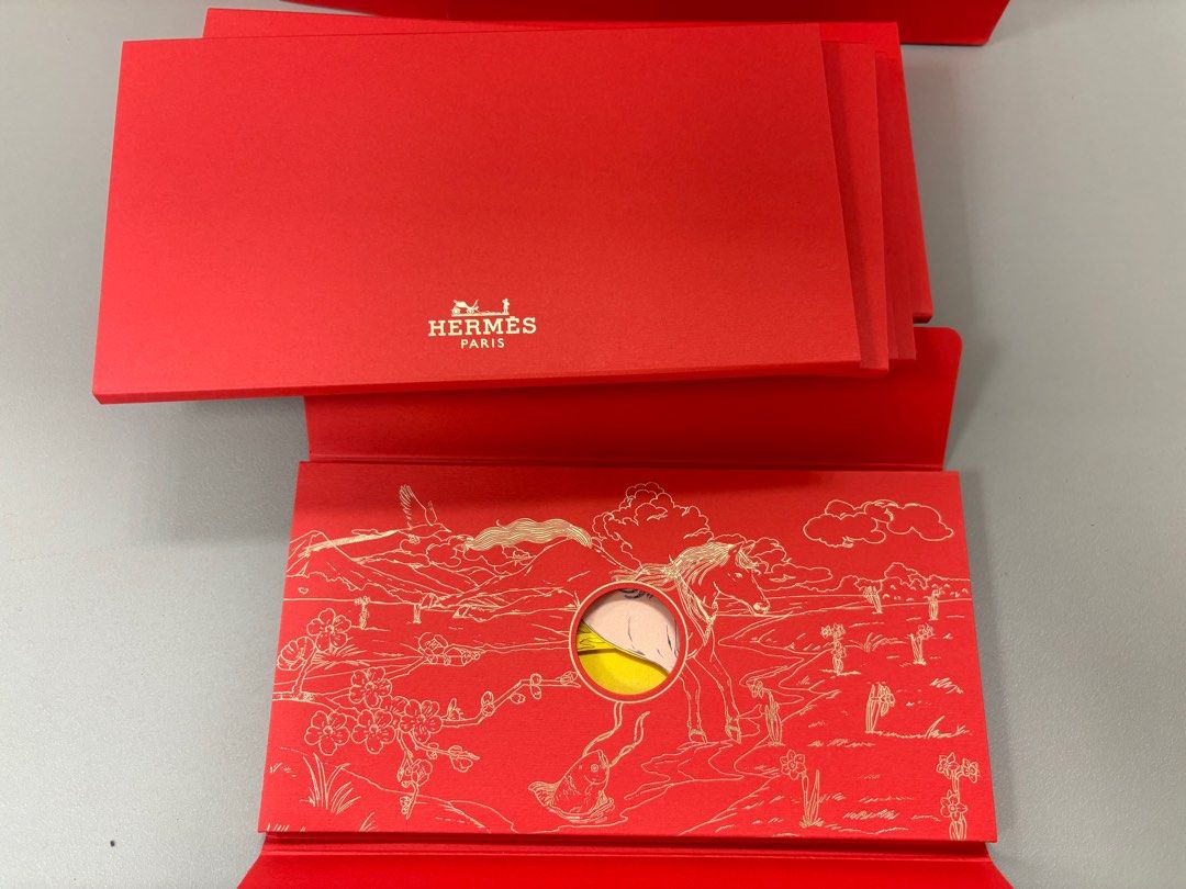 Hermes year2026 Horse Red Pocket Ang bao, Luxury, Accessories on Carousell