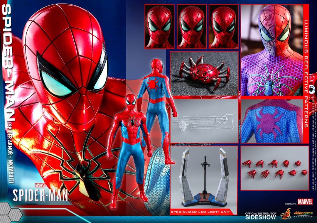 Hot Toys Spider-Man (Spider Armor - MK IV Suit), Hobbies & Toys, Toys ...