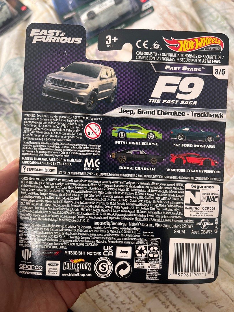 Hot Wheels Fast & Furious Jeep Grand Cherokee Trackhawk, Hobbies & Toys ...