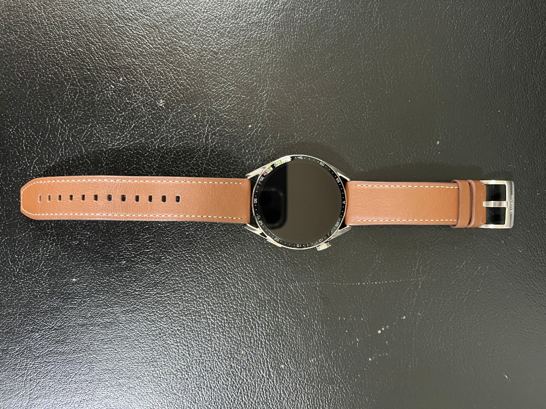 HUAWEI WATCH GT 3 46mm Smartwatch - Brown Leather Strap, Mobile Phones ...