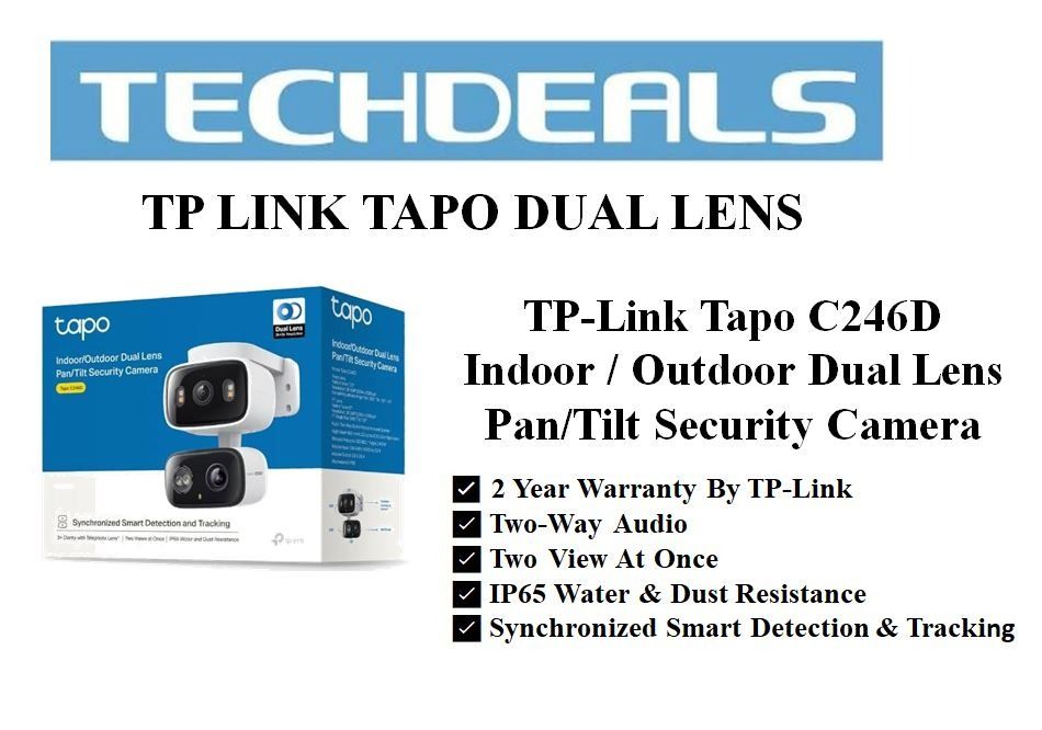 IN STOCK | Tp-Link Tapo C246D Dual Lens Pan / Tilt Camera, Furniture ...
