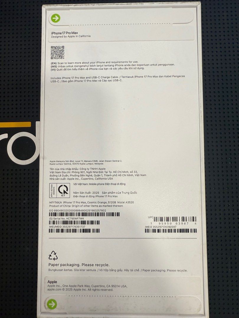iPhone 17 Pro Max 512GB Cosmic Orange, Mobile Phones & Gadgets, Mobile ...