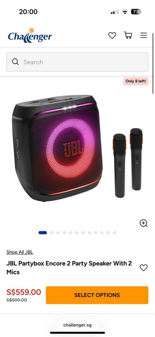 JBL Partybox Encore 2 Party Speaker with 2 Mics, Audio, Soundbars ...
