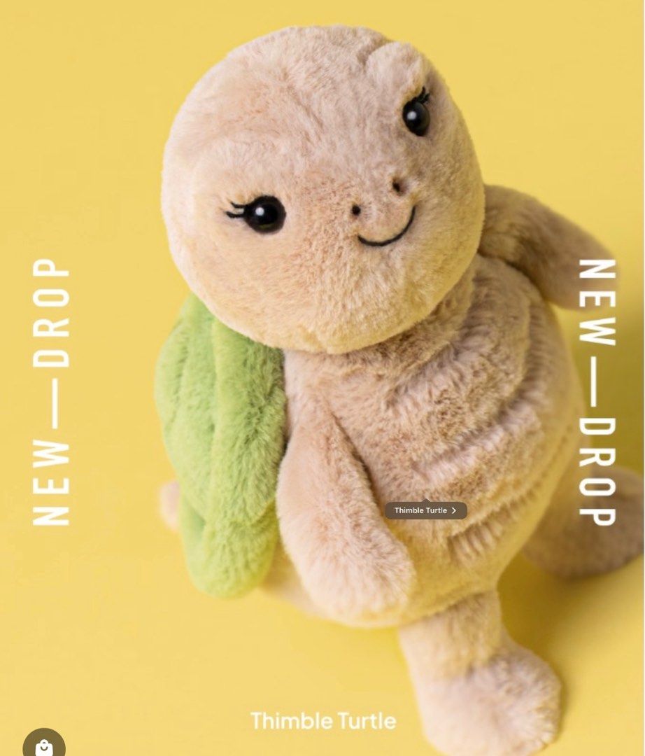 Jellycat Thimble Turtle | Timmy Turtle , Hobbies & Toys, Toys & Games on Carousell