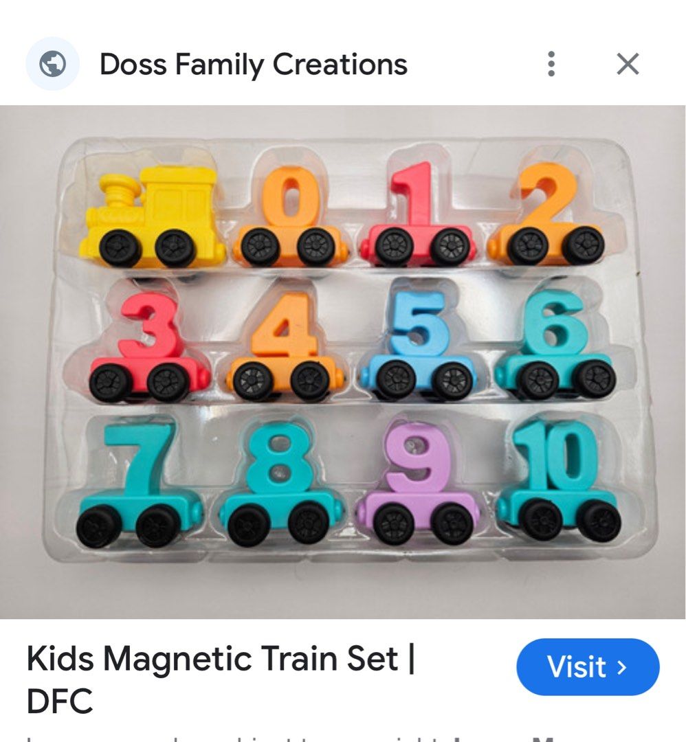 Kids Plastic Magnetic Train Toy Set, Hobbies & Toys, Toys & Games on ...