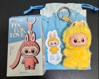 Popmart Labubu Pin For Love - Yellow, Hobbies & Toys, Toys & Games on ...