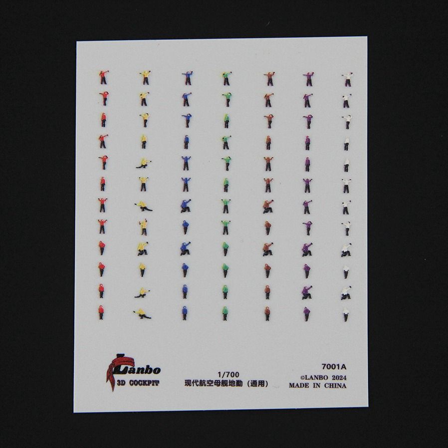 Lanbo 1/700 Modern Aircraft Carrier Ground Crew 3D printing figure ...