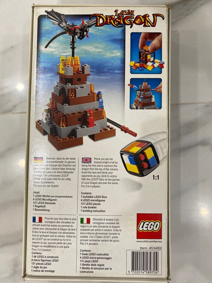 LEGO Lava Dragon Board Game, Hobbies & Toys, Toys & Games on Carousell