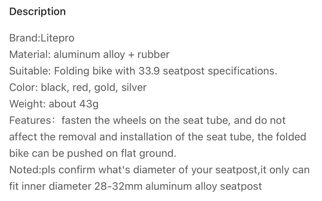 Litepro Folding Bike Wheel Fastener, Sports Equipment, Bicycles & Parts ...