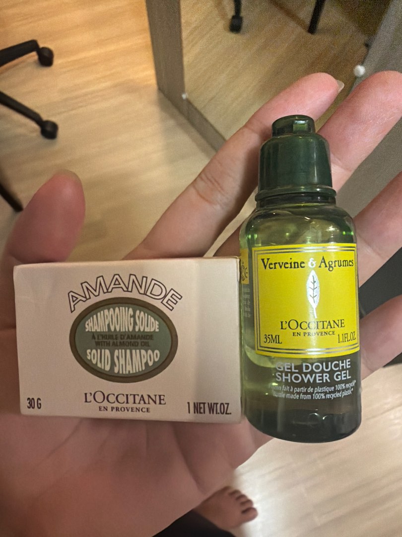 L'Occitane Amande Solid Shampoo & Verbena Shower Gel, Beauty & Personal ...