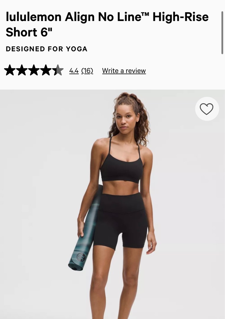 Lululemon Align No Line High-Rise Short 6", Women's Fashion, Activewear ...