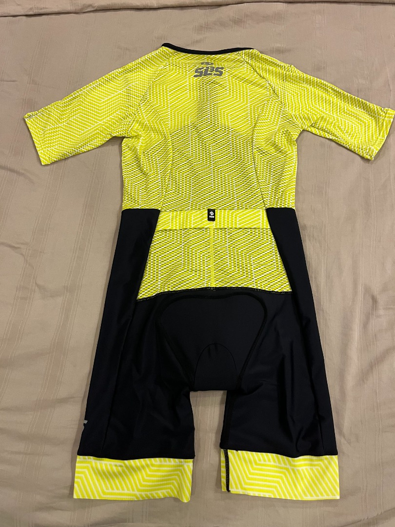 Mens' Pro Aero Triathlon Suit - Lime - Small, Sports Equipment ...