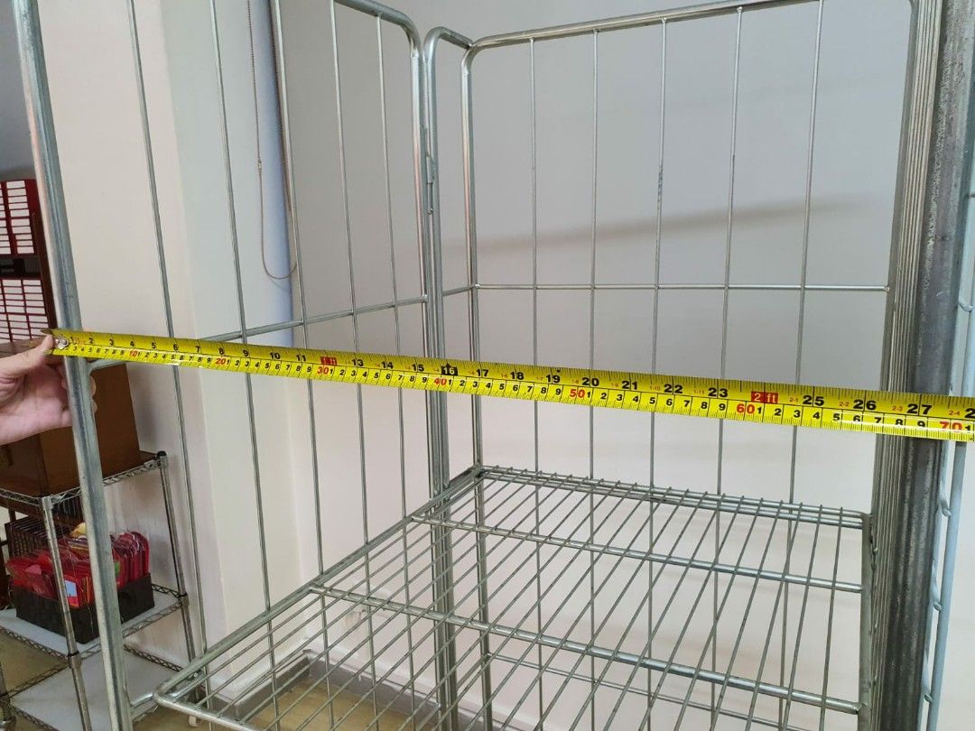 Metal Roll Cage Trolley with Wheels, Furniture & Home Living, Home ...