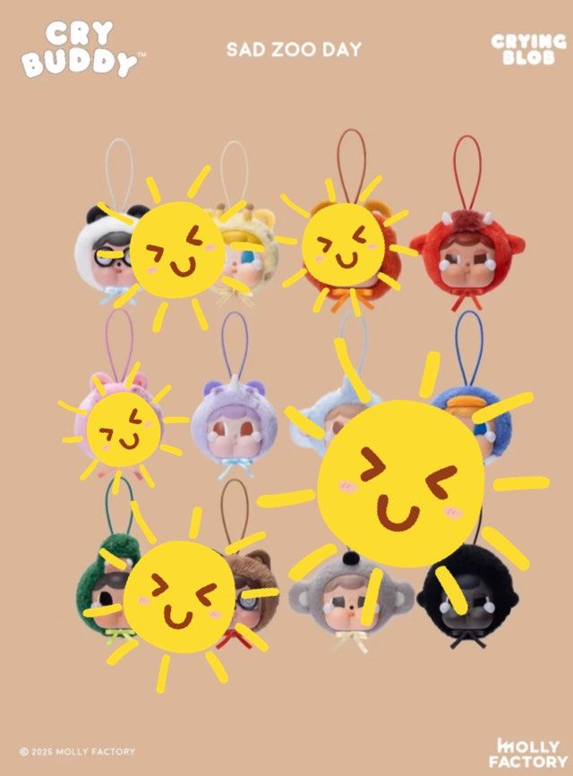 Molly Factory Cry Buddy Sad Zoo Day Blind Box, Hobbies & Toys, Toys ...