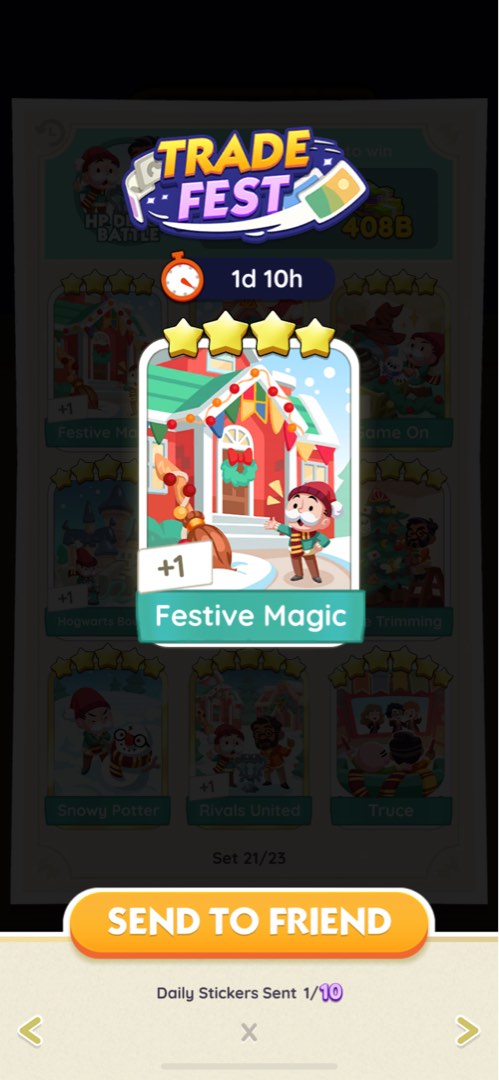 Monopoly Go Festive Magic Sticker, Hobbies & Toys, Toys & Games on ...