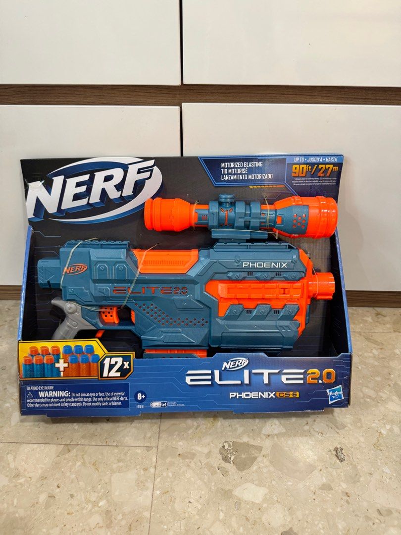 Nerf Elite 2.0 Phoenix CS-6 Motorized Blaster, Hobbies & Toys, Toys ...