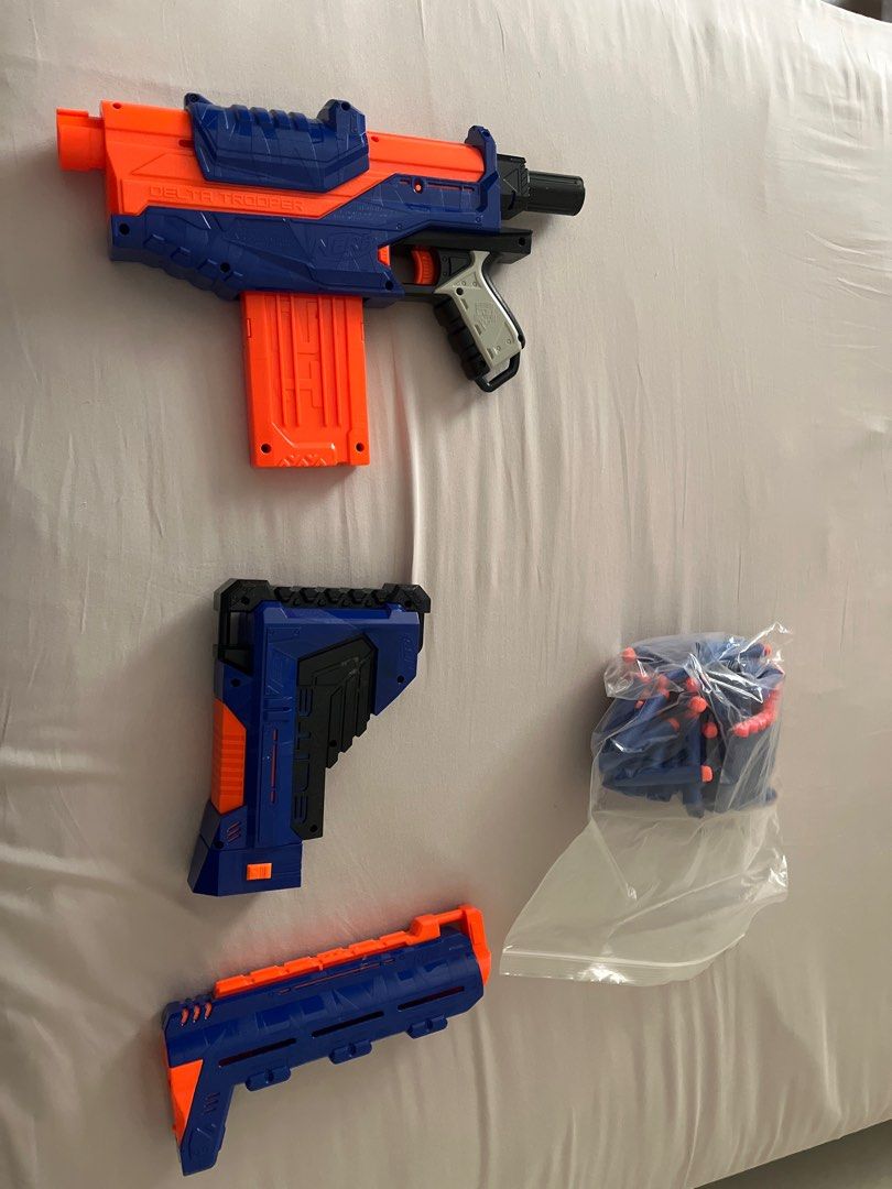 Nerf Gun Delta Trooper - Includes Gun, Accessories, and Darts, Hobbies ...