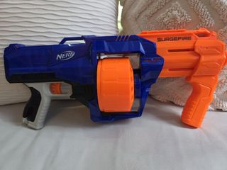 Rayven foam toy gun Blaster - Blue/Orange, Hobbies & Toys, Toys & Games ...