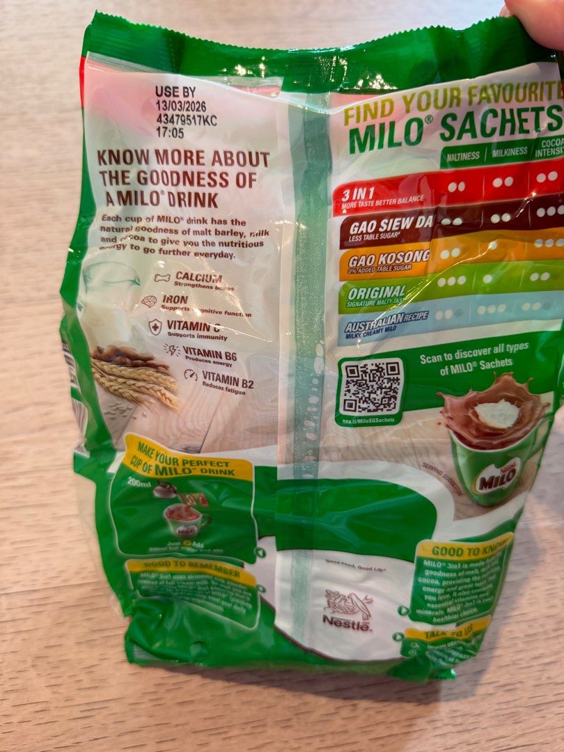 Nestle Milo 3-in-1 Sachets (16 Sachets), Food & Drinks, Beverages on ...