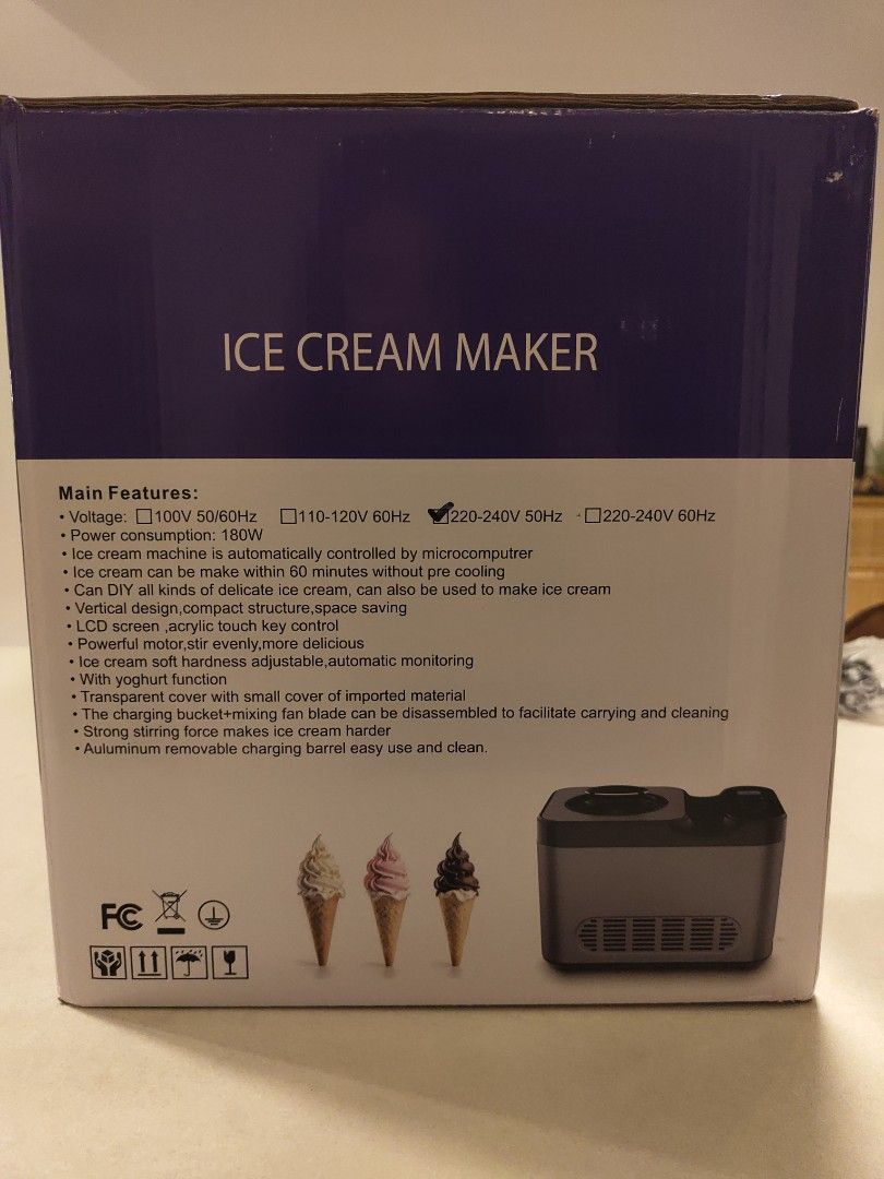 New Ice Cream Maker BNIB, TV & Home Appliances, Kitchen Appliances, Ice ...