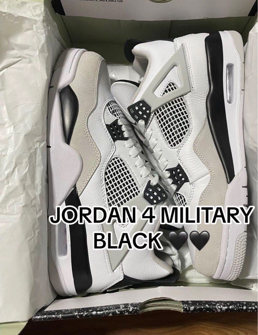 Nike Air Jordan 4 Military Black, Men's Fashion, Footwear, Sneakers on ...