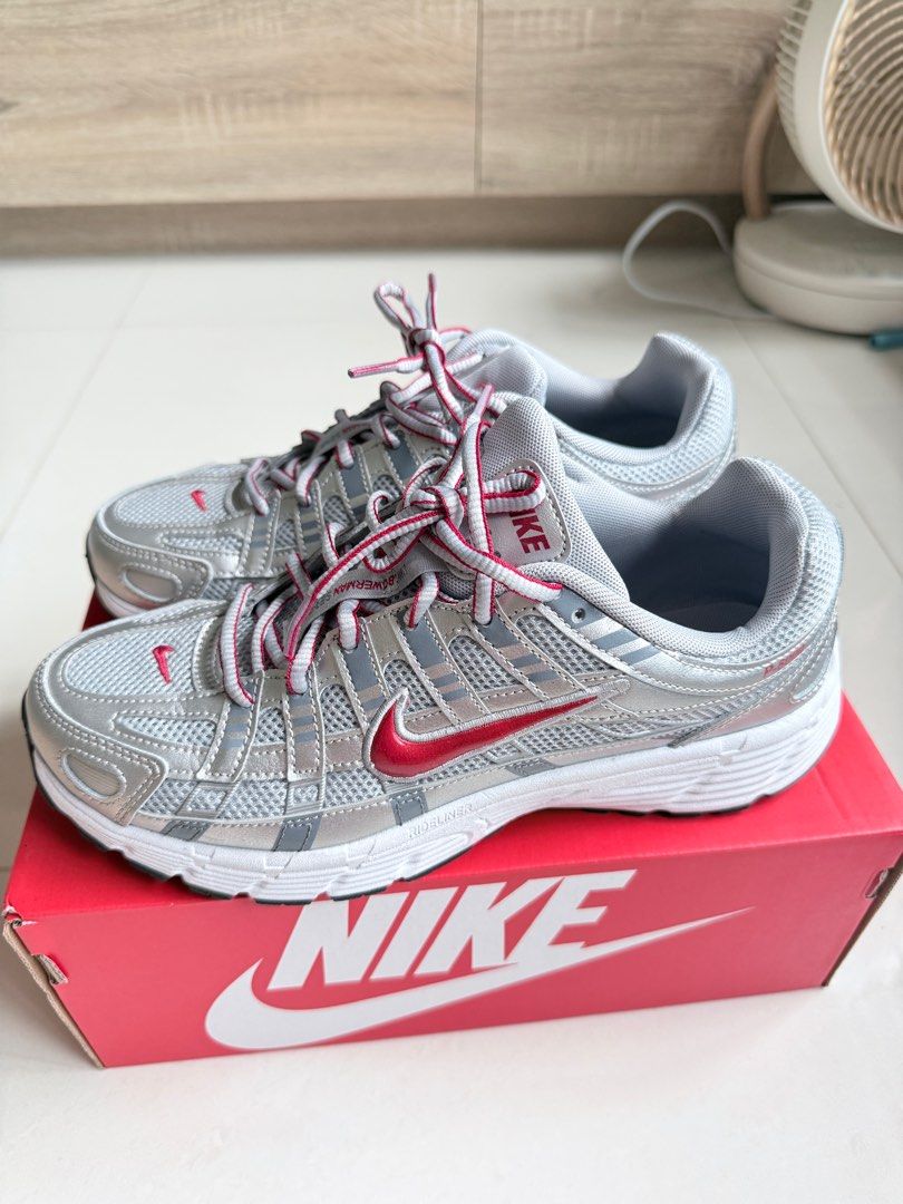 Nike P-6000 (GS) Metallic Silver Sneakers, Women's Fashion, Footwear ...