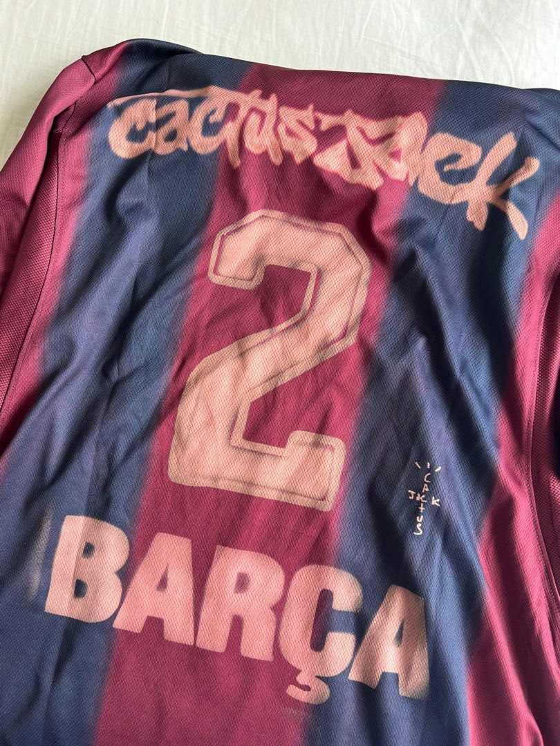 Nike x Travis Scott FC Barcelona Jersey, Men's Fashion, Tops & Sets ...