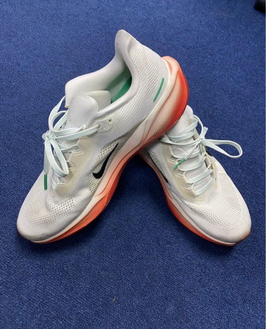 Nike Pegasus 41 Running Shoes - White/Orange - US 9.5, Men's Fashion ...