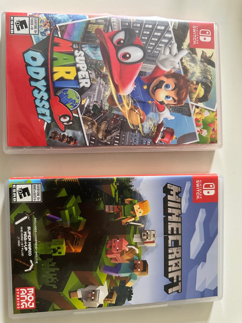 Nintendo Switch Games: Super Mario Odyssey & Minecraft, Video Gaming ...