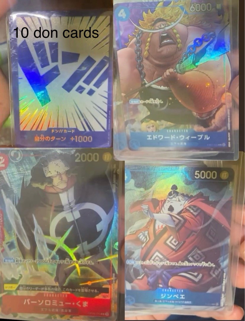 One Piece Card Game Cards - Don card, Edward Weevil, Bartholomew Kuma ...