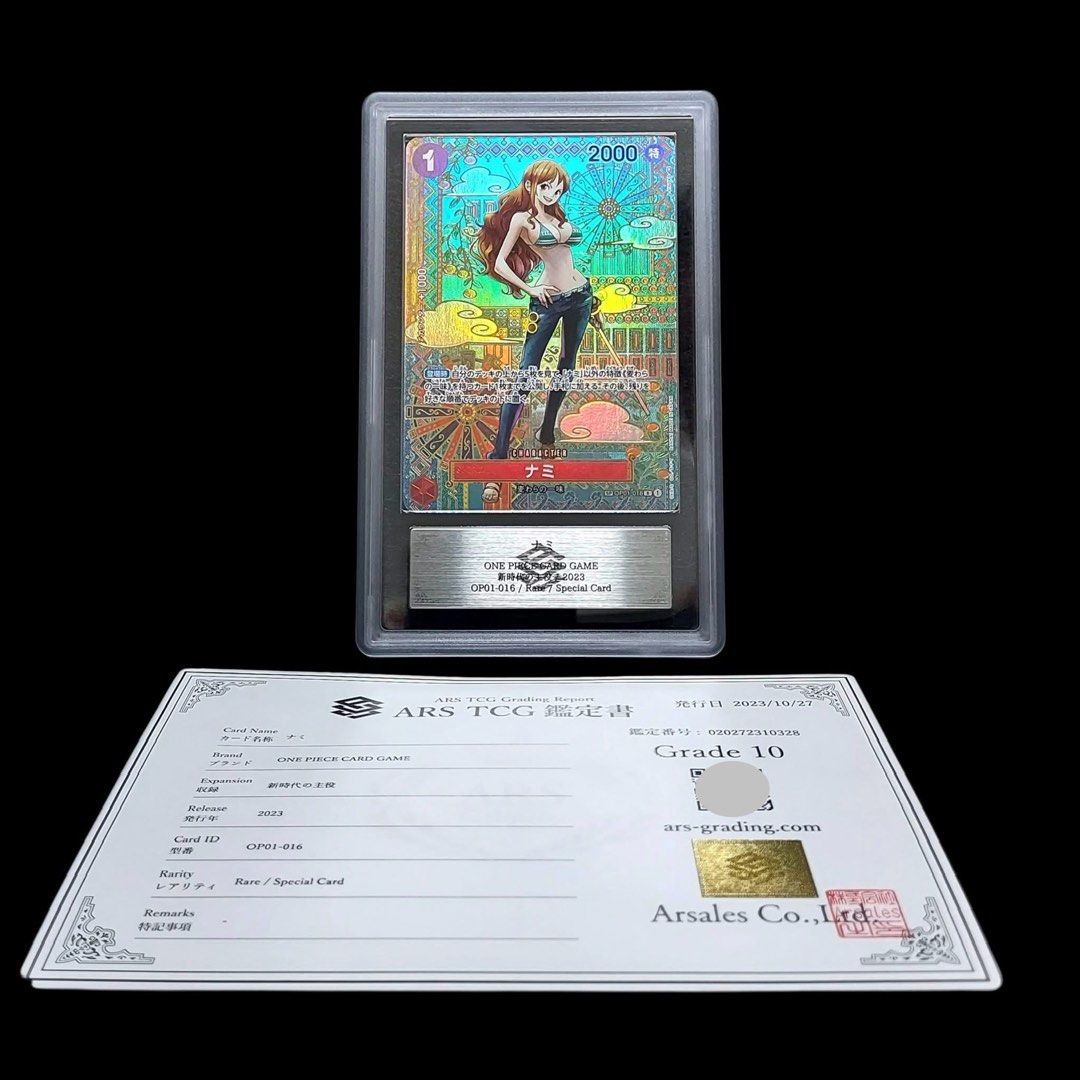 One Piece Card Game Nami OP01-016 ARS Grade 10, Hobbies & Toys, Toys ...