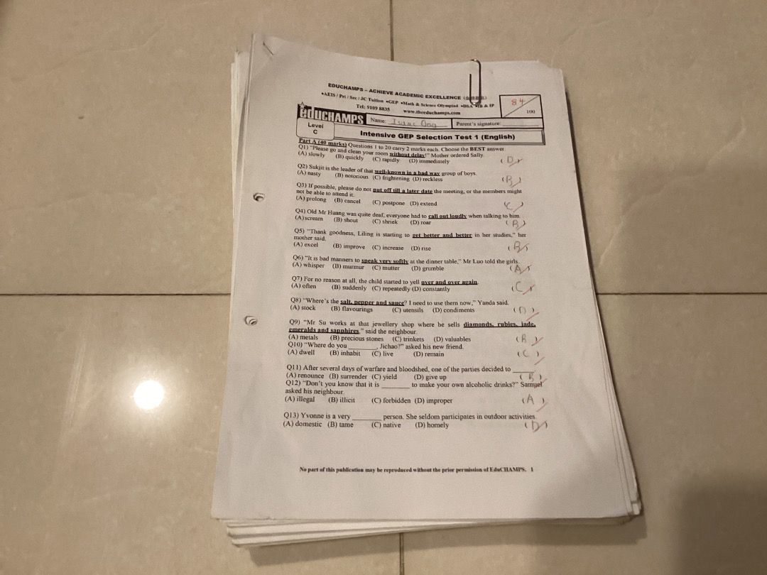 P3 GEP Intensive English worksheets, Hobbies & Toys, Books & Magazines ...