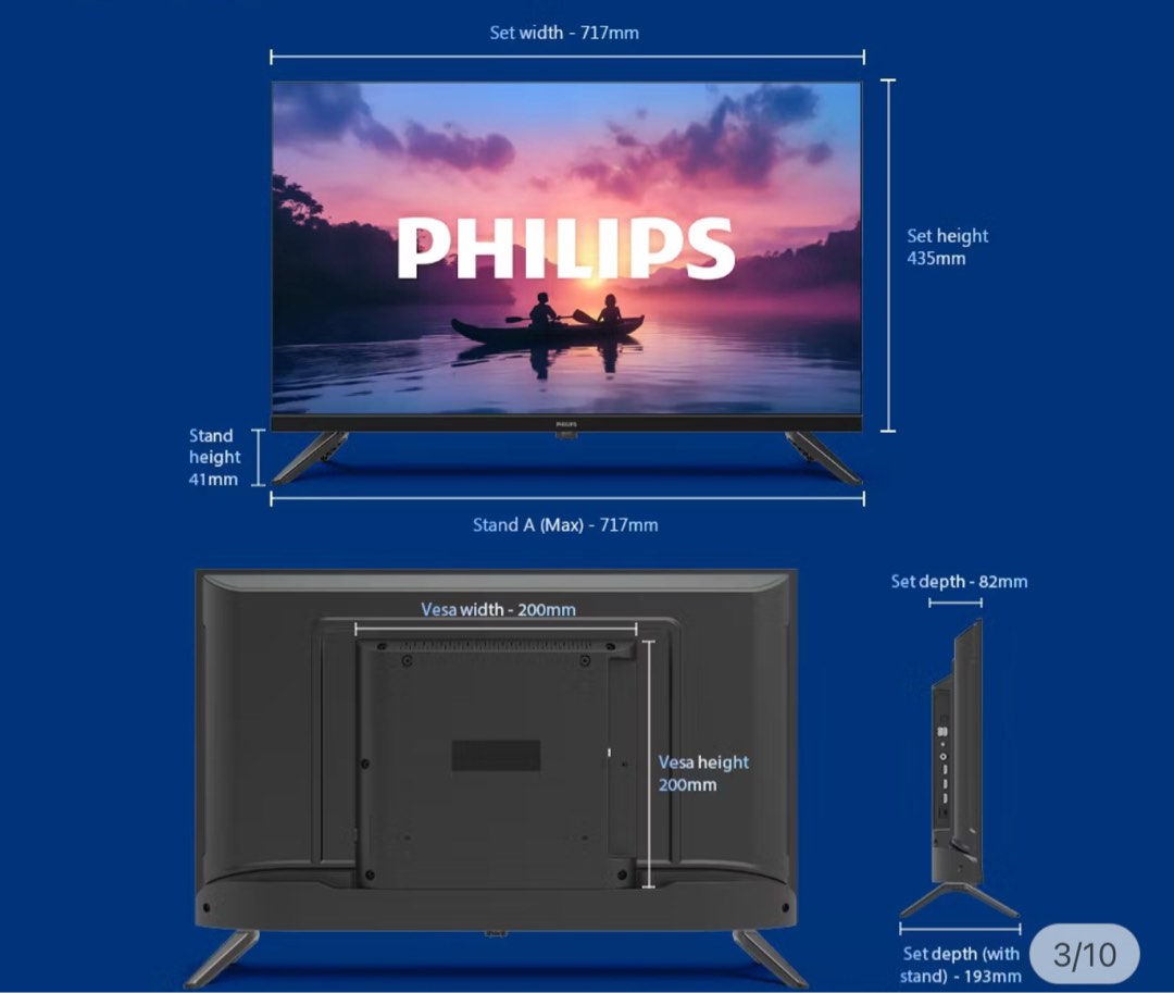 Philips TV - Dimensions in Images, TV & Home Appliances, TV ...