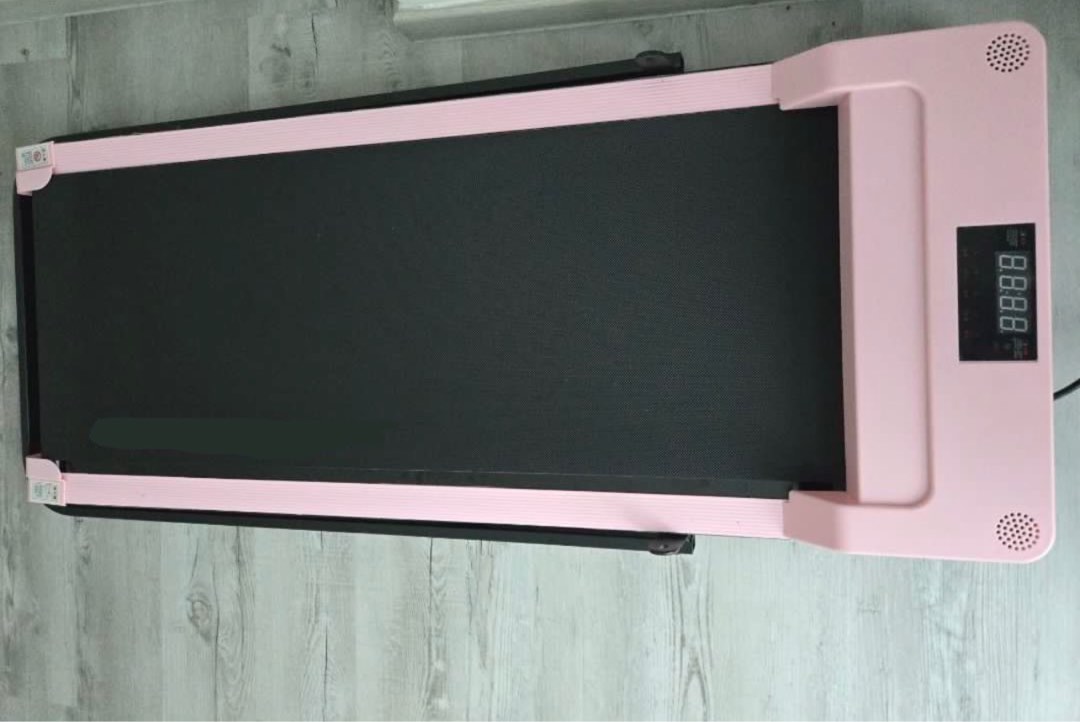 pink foldable treadmill with arm rest, Sports Equipment, Exercise ...