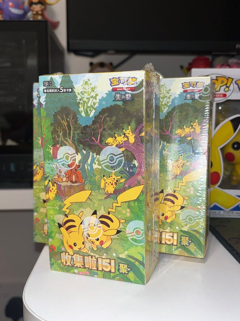 Pokemon 151 Chinese Booster Box - Sealed, Hobbies & Toys, Toys & Games ...