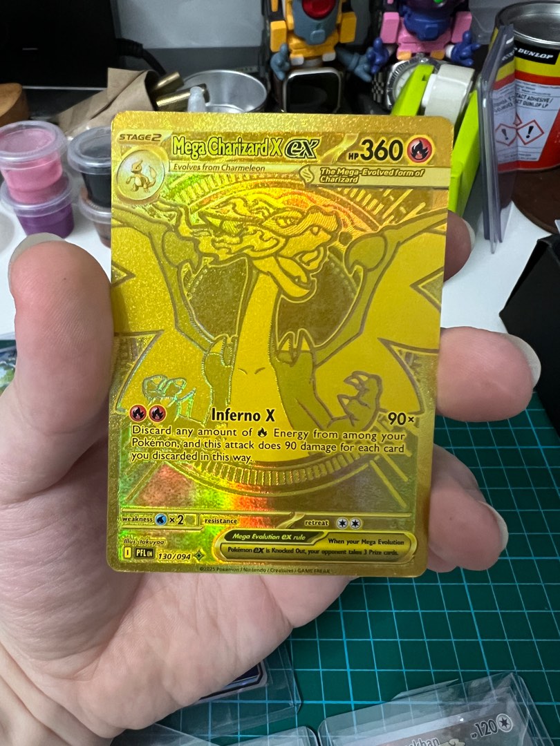 Pokemon Mega Charizard X EX Gold Card MUR, Hobbies & Toys, Toys & Games ...