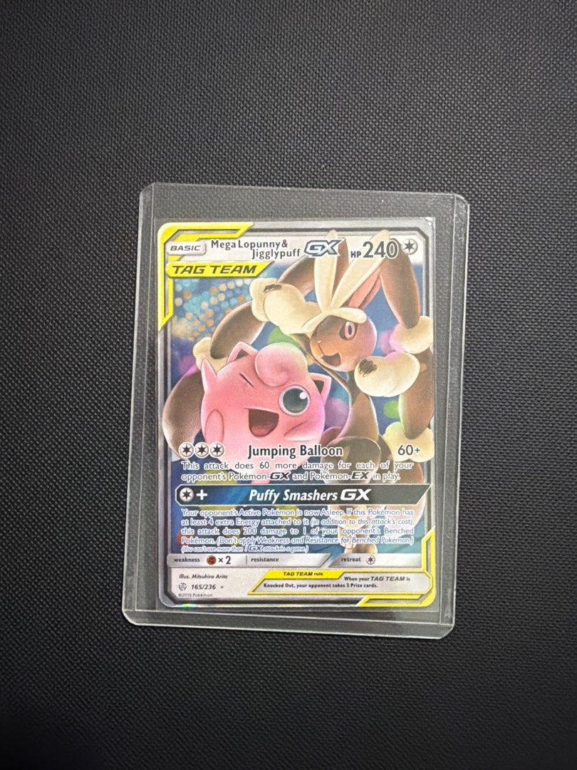 Pokemon TCG: Mega Lopunny & Jigglypuff GX Tag Team Card, Hobbies & Toys ...