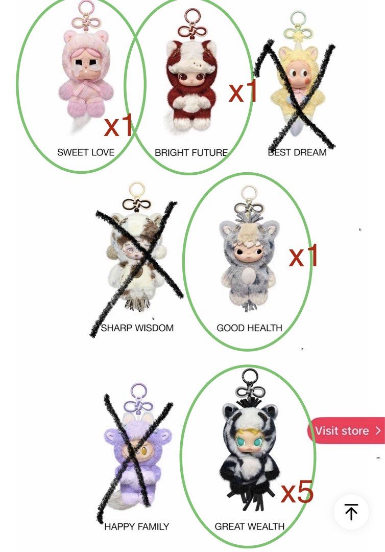 POP MART Have a Good Run Plush Pendant Blind Box( Dimoo, molly, crybaby ...