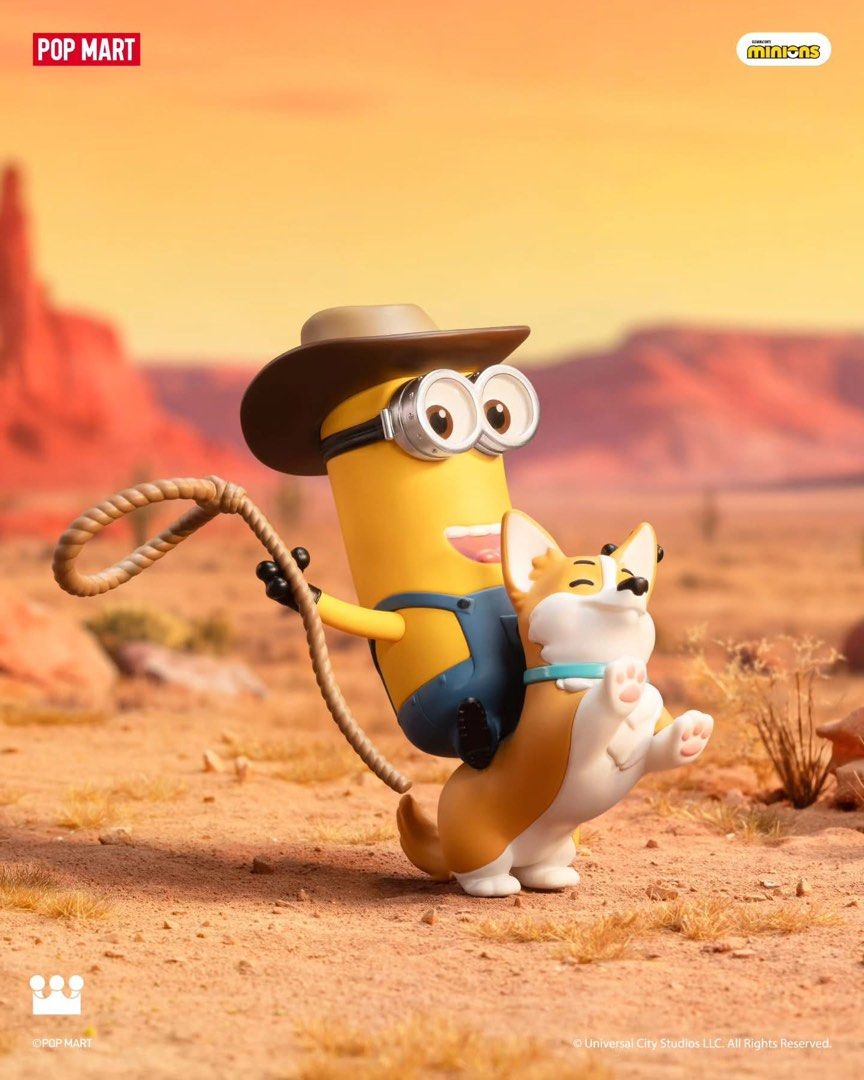 POP MART Minions Bello World Ride'em Cowboy Kevin, Hobbies & Toys, Toys ...