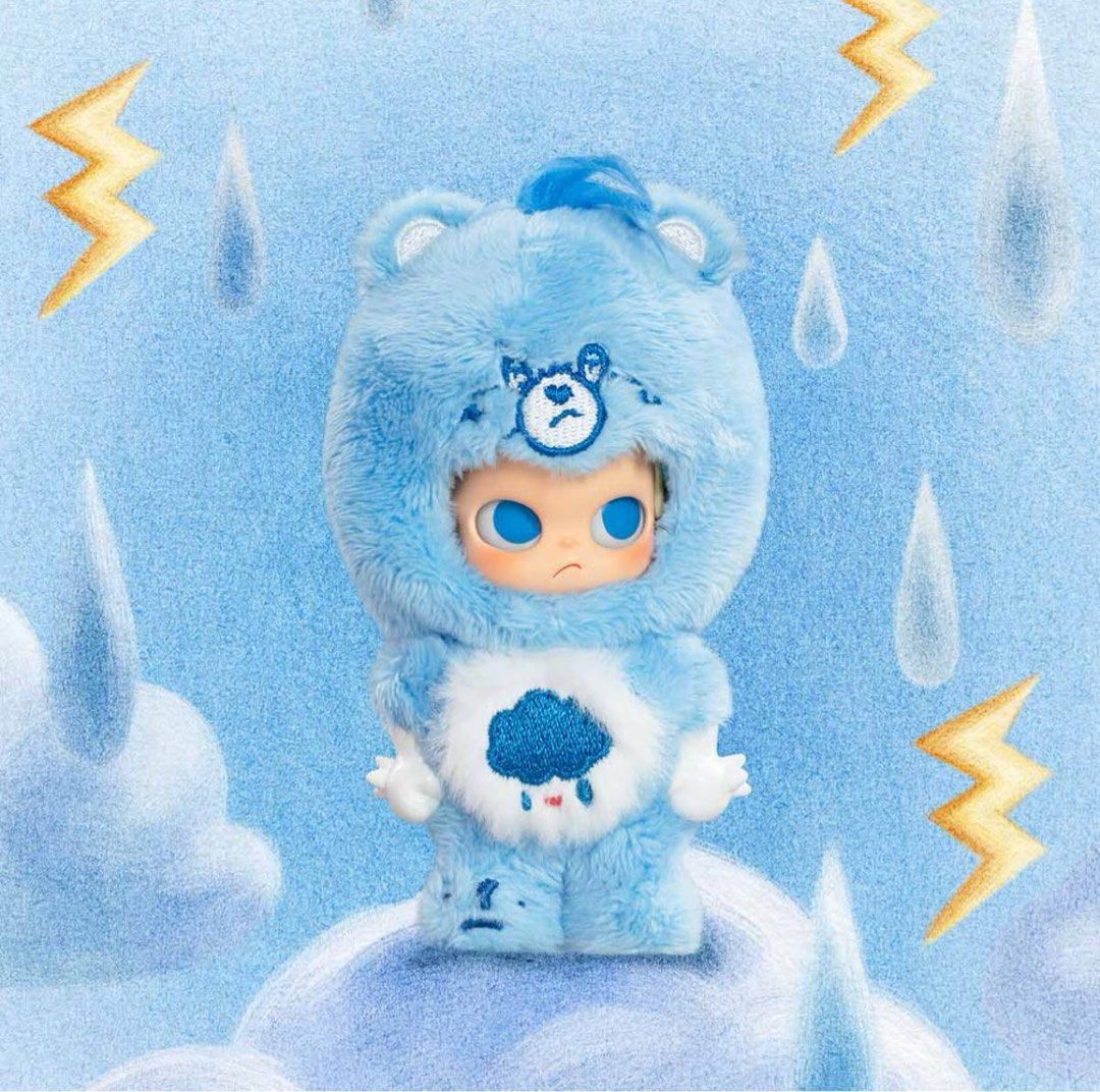 Pop mart Zsiga x Care Bears - grumpy bear plush keyring, Hobbies & Toys ...