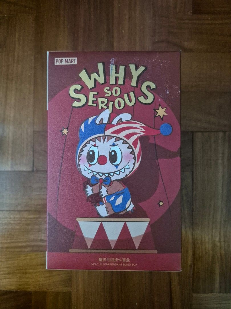 Popmart Why So Serious Vinyl Plush Pendant Blind Box, Hobbies & Toys ...