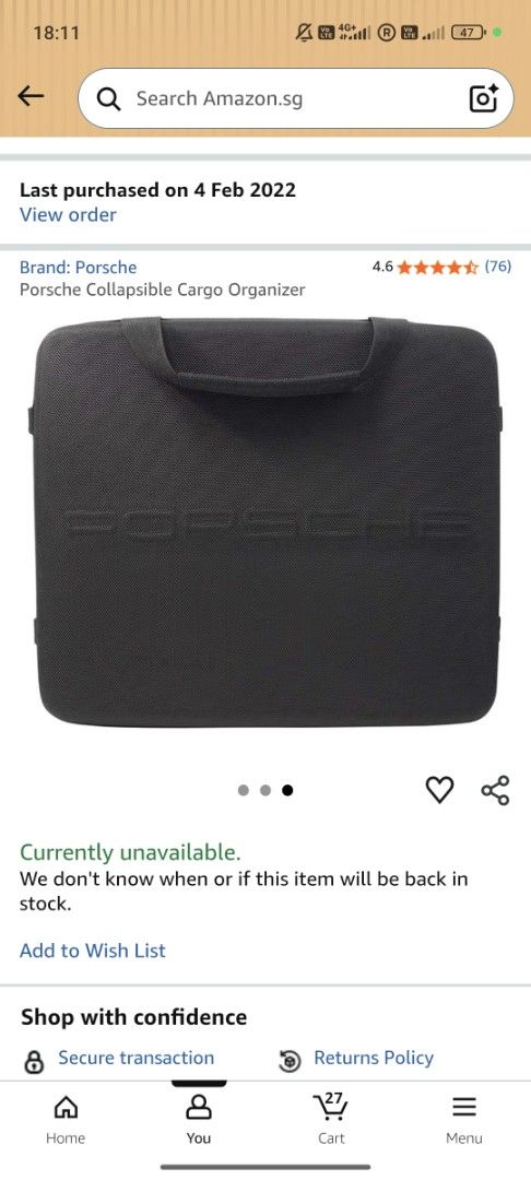 Porsche Collapsible Cargo Organizer, Car Accessories, Accessories on ...