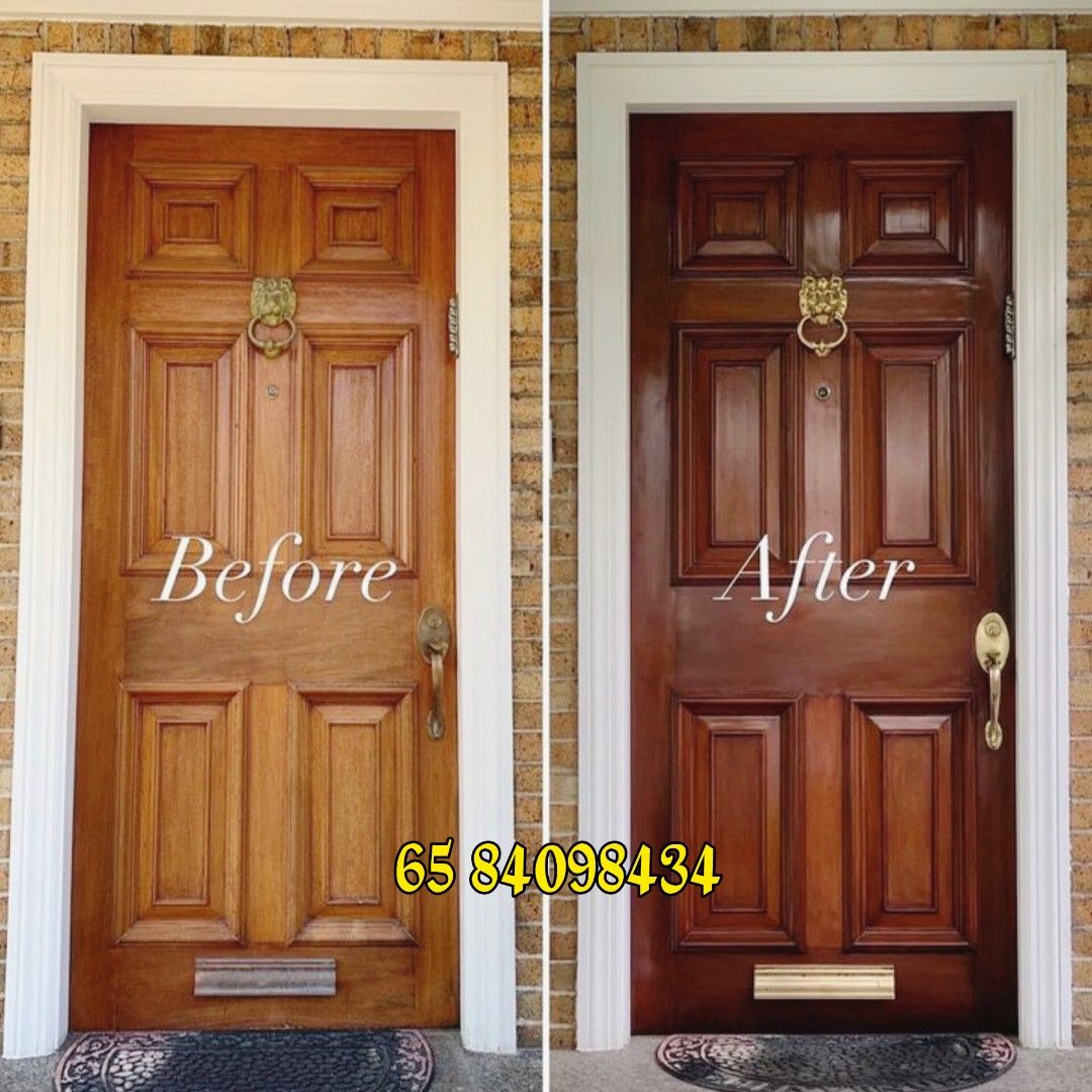 Professional door painter, wooden door painting, HDB door, condo door ...