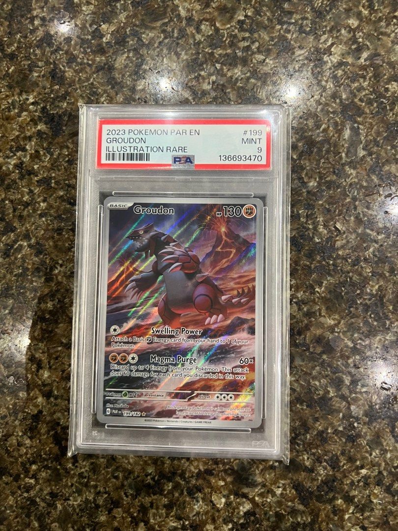 PSA 9 Groudon Illustration Rare #199 Pokemon Card NOT Charizard ...
