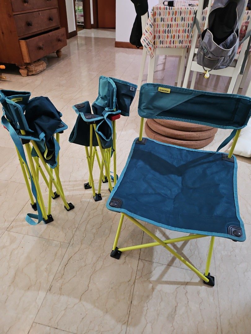 Quechua Folding Camping Chair - Blue, Sports Equipment, Hiking ...