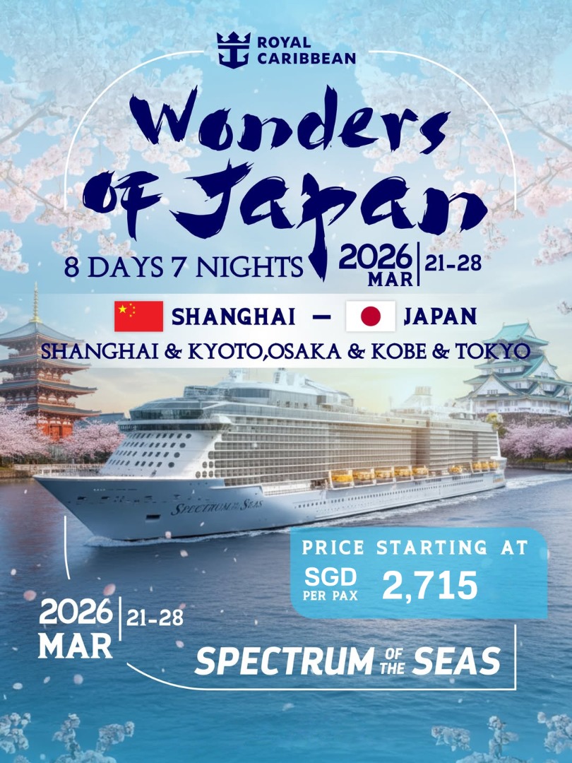 Royal Caribbean Cruise Spectrum of The Seas Japan/China Rountrip ...