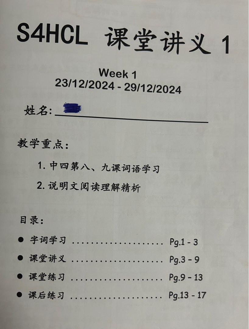 Secondary 4 Higher Chinese Worksheets, Hobbies & Toys, Books ...