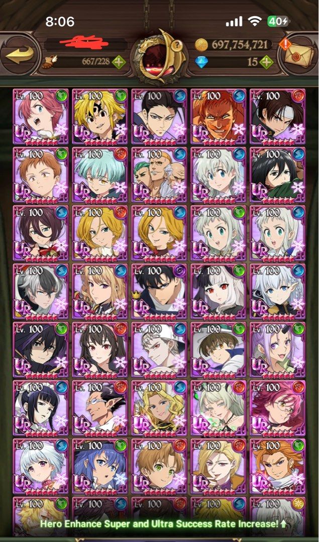 Seven Deadly Sins Grand Cross Account (stacked), Video Gaming, Video ...