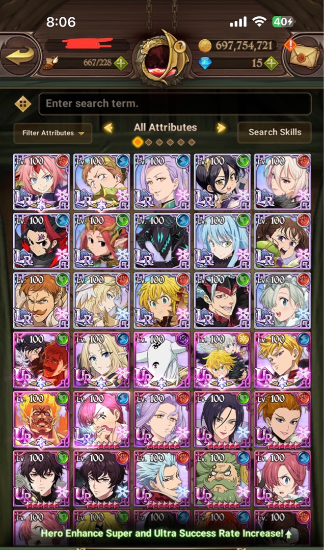 Seven Deadly Sins Grand Cross Account (stacked), Video Gaming, Video ...